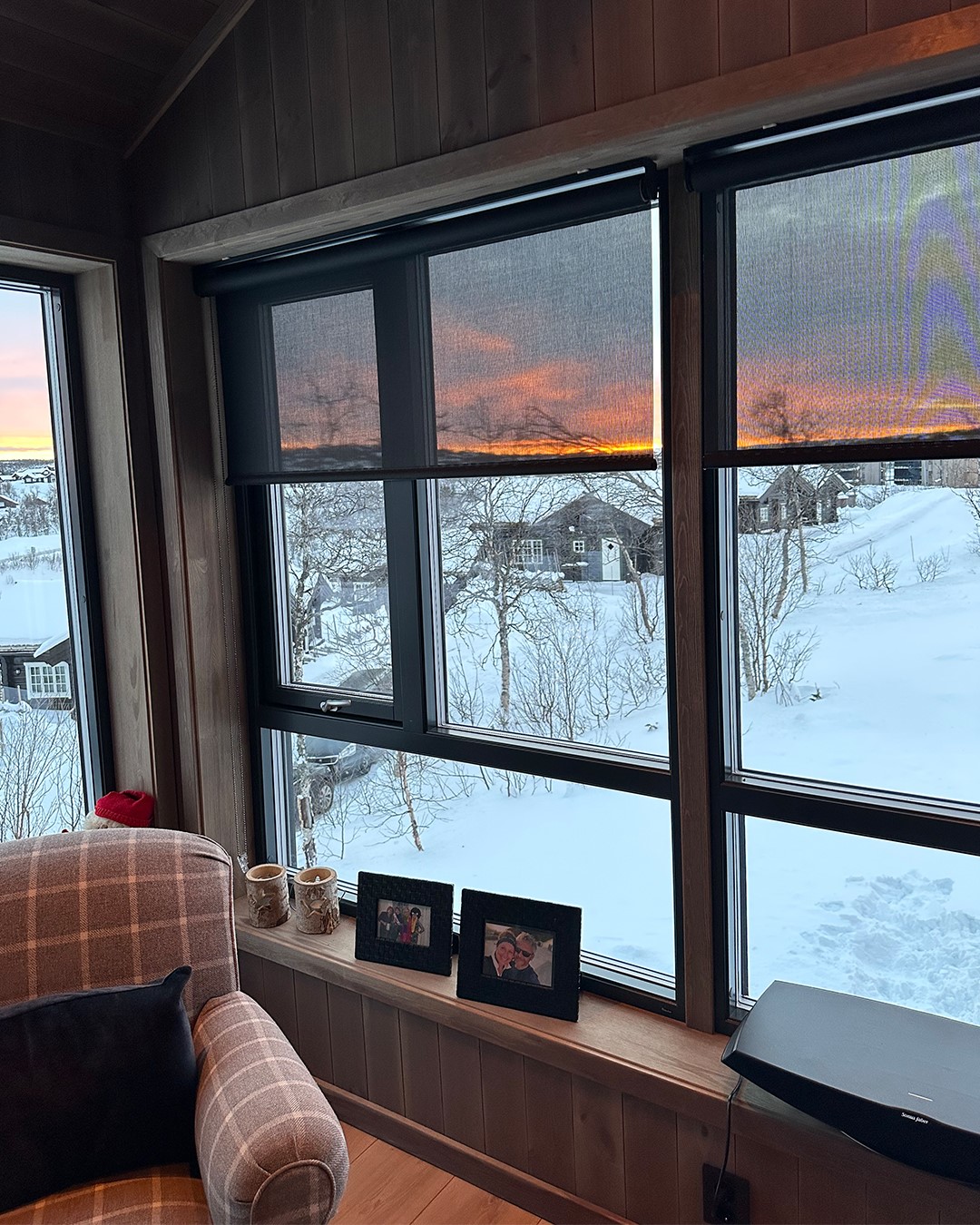 Gardiner til hytte på fjellet